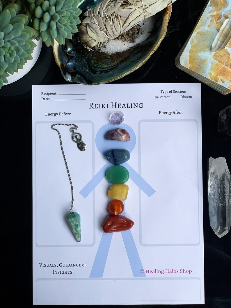 Reiki Session Notes Sheet, Distance Reiki Session Template, Reiki ...