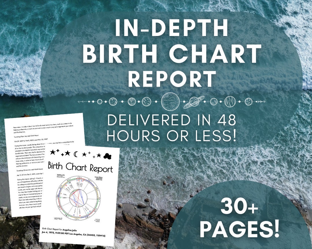 Birth Chart Report in Depth Interpretations 48 Hour Delivery - Etsy
