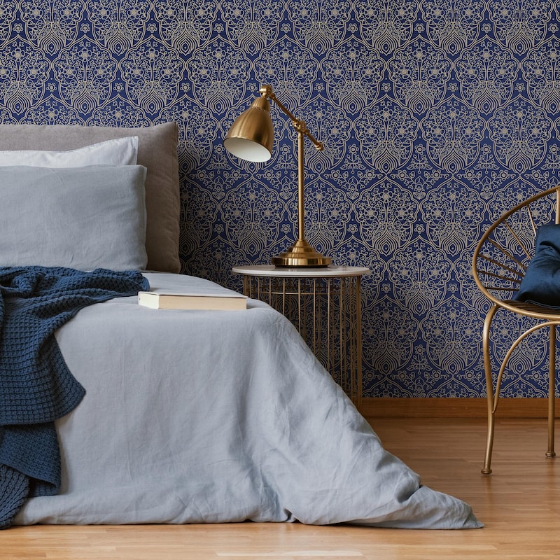 Navy Blue Wallpaper - Etsy