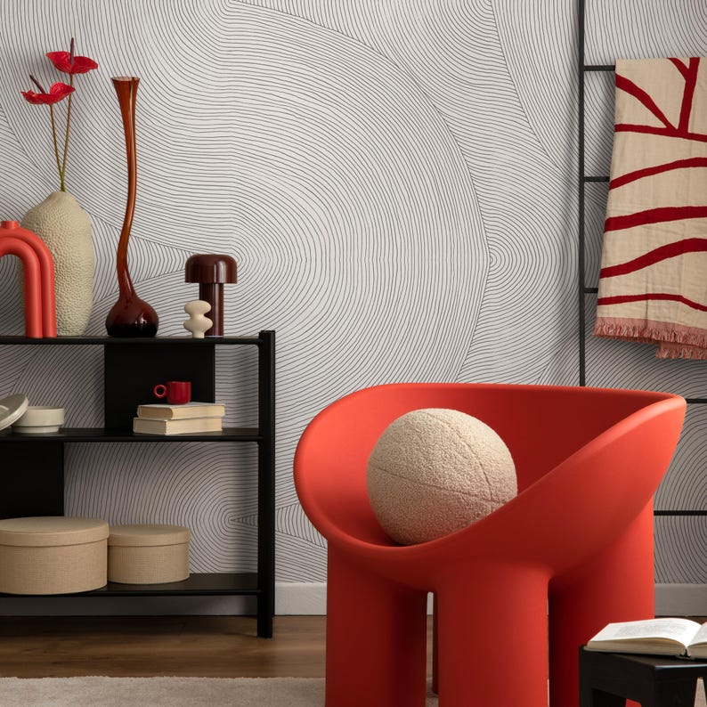 Geometric Monochrome Wallpaper - C834 - Etsy