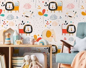 Colorful Kids Wallpaper - Etsy