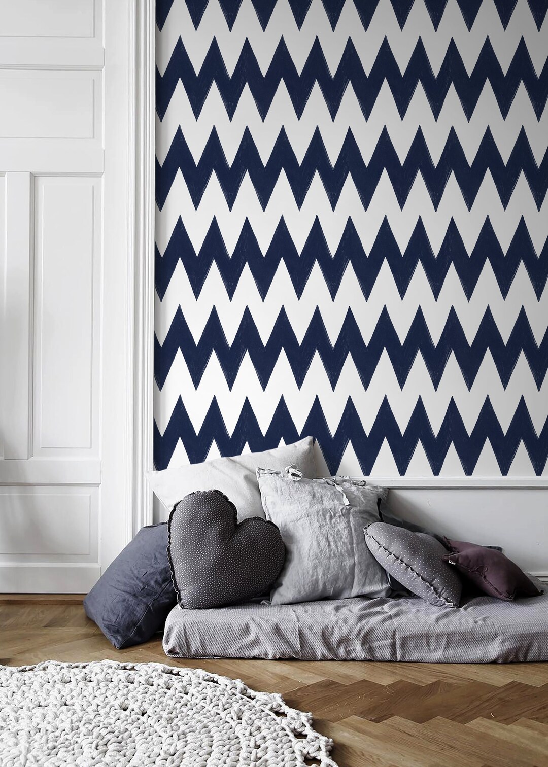 Light Blue Chevron Wallpaper