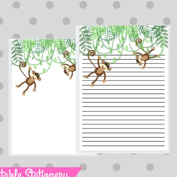 Monkey Printable - Etsy