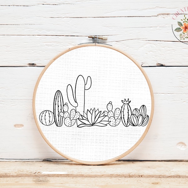 Cactus Embroidery - Etsy