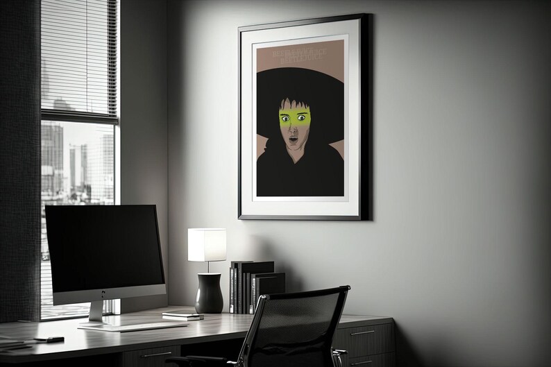 Beetlejuice Lydia Deetz Poster - Tim Burton Horror Wall Art - Portrait ...