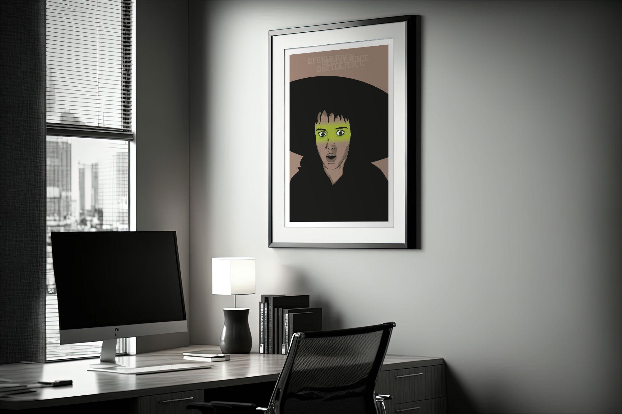 Beetlejuice Lydia Deetz Poster - Tim Burton Horror Wall Art - Portrait ...