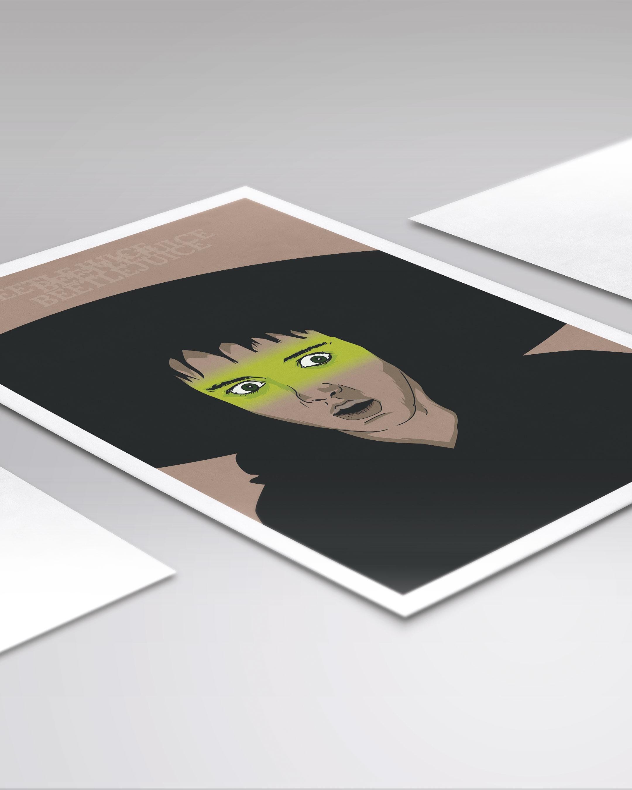 Beetlejuice Lydia Deetz Poster - Tim Burton Horror Wall Art - Portrait ...