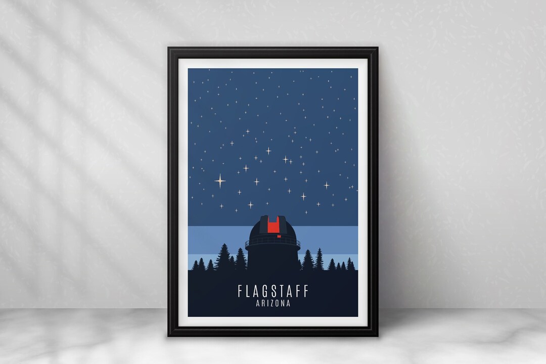 Flagstaff Arizona Poster - Space Science Wall Art - Minimalist Portrait ...