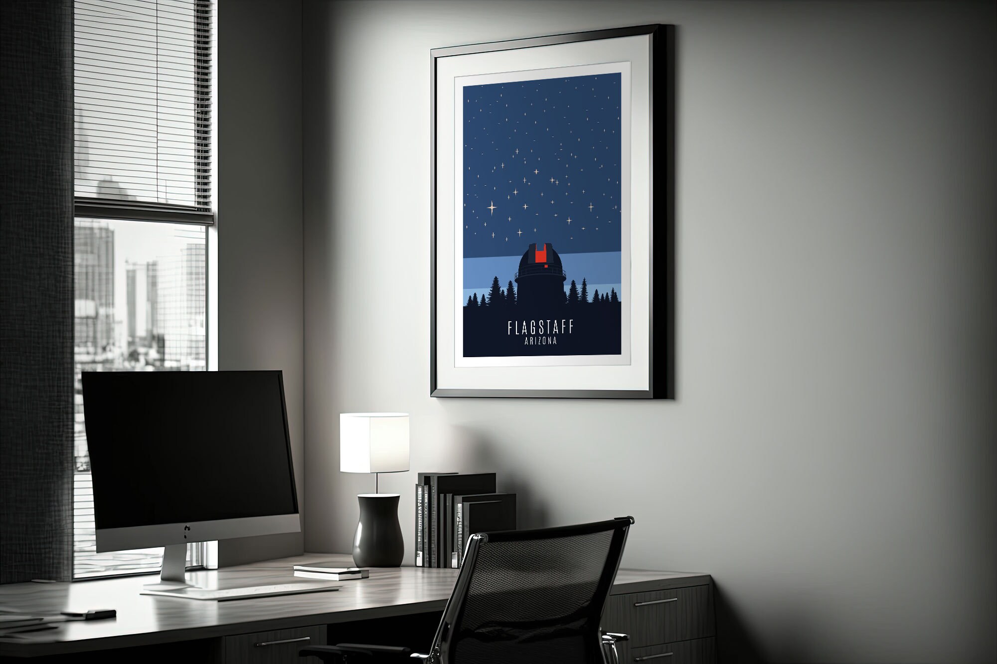 Flagstaff Arizona Poster - Space Science Wall Art - Minimalist Portrait ...