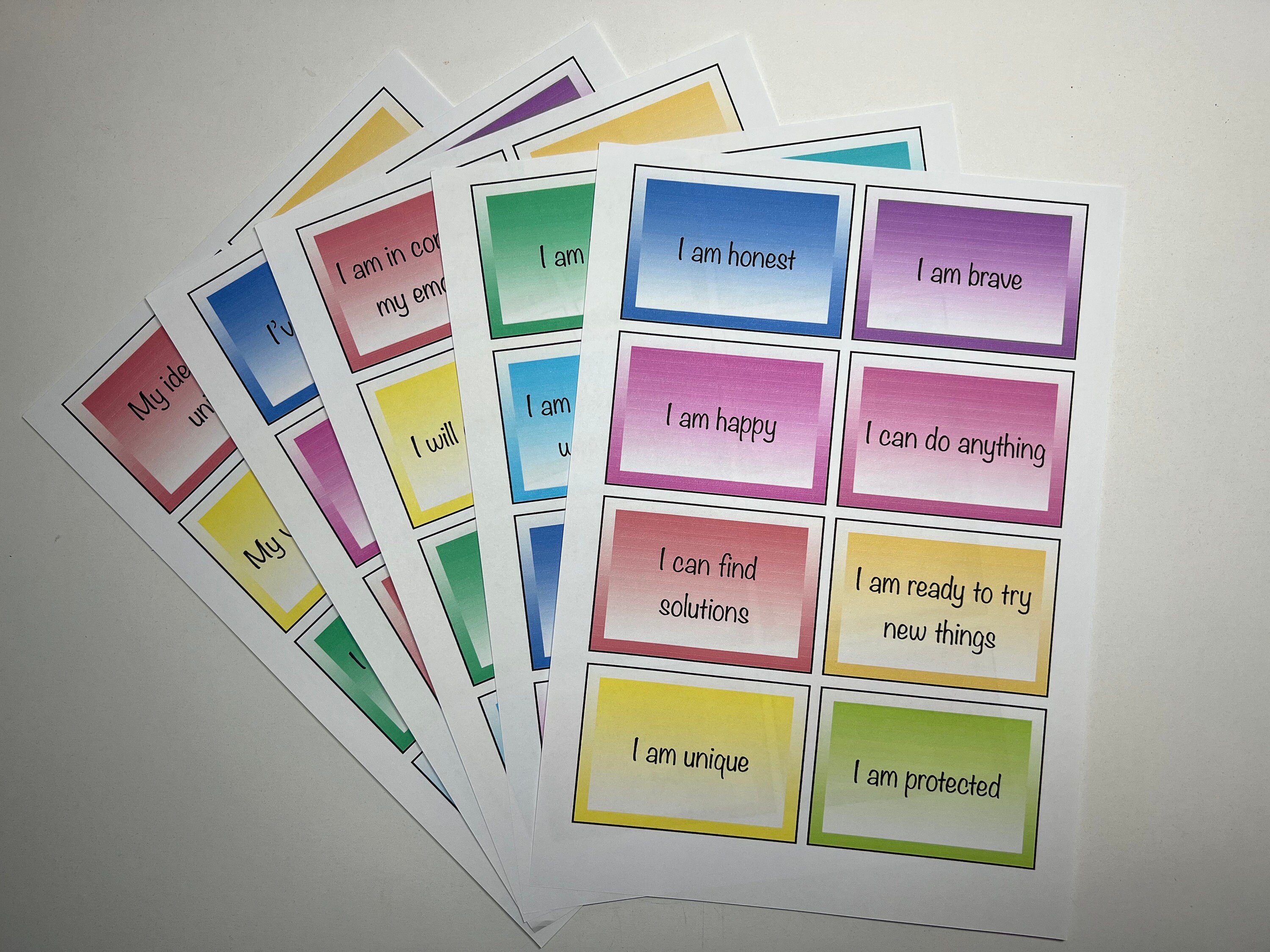 Kids Affirmation Cards / Positive Message Cards Lunchbox Digital ...