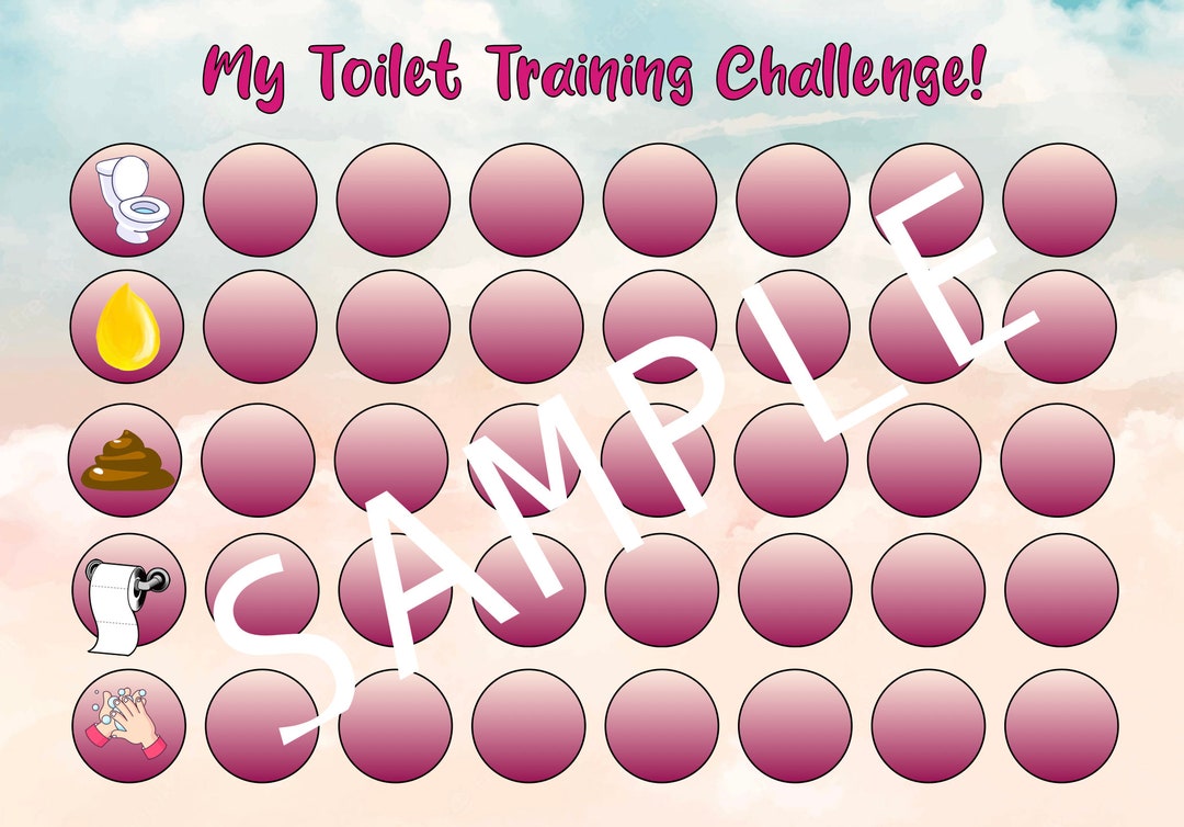 Toilet Training Challenge Chart - Pink - Kids - Toddlers - Potty ...