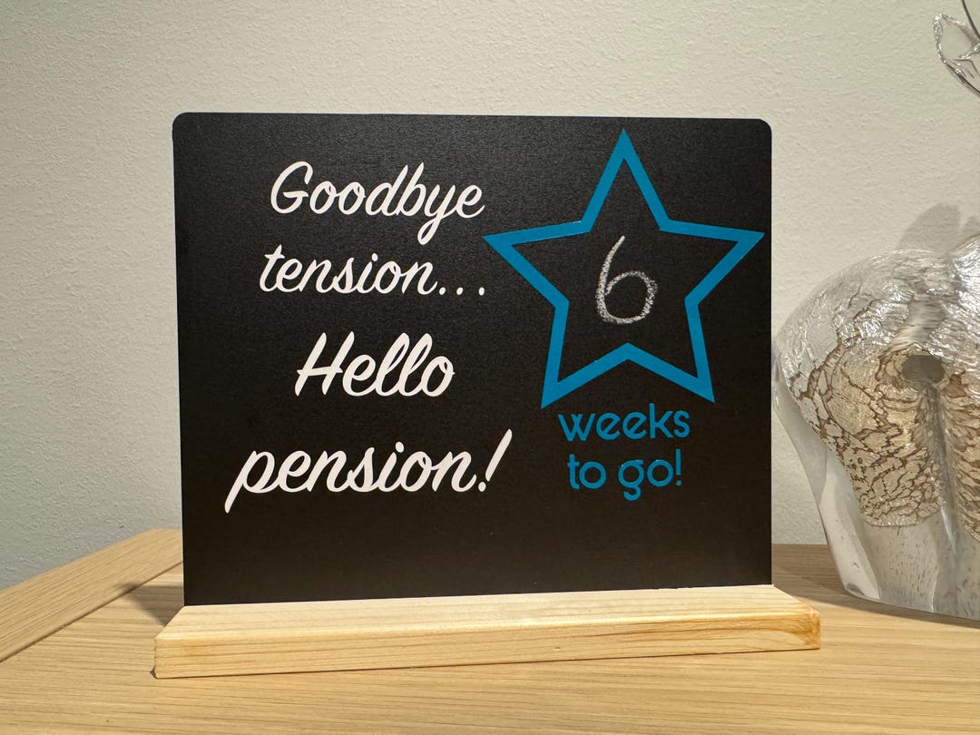 Weeks Until Retirement Countdown Chalkboard - Pension - Etsy