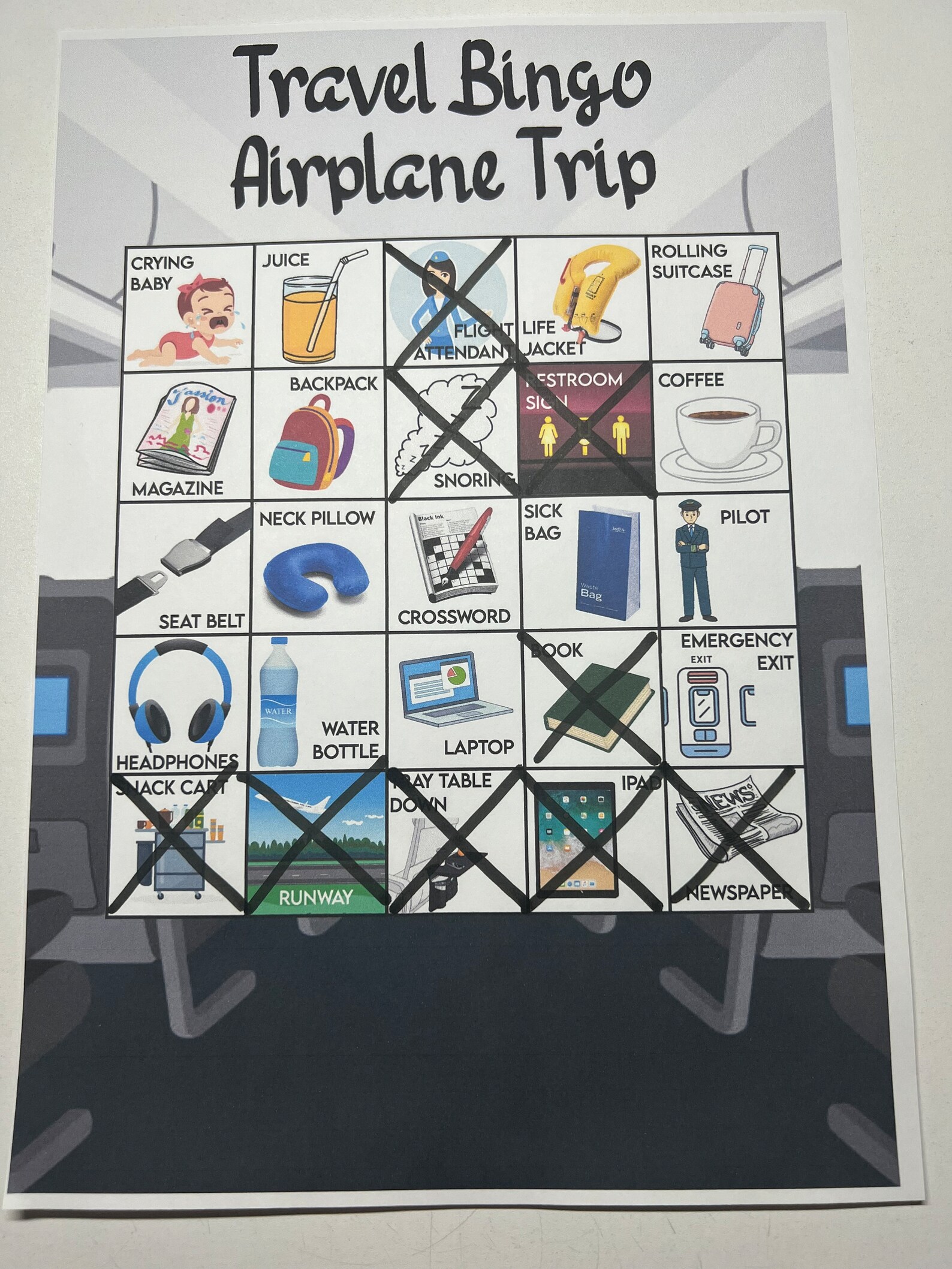 Travel Bingo Game – Airplane Activity for Kids – Printable Holiday ...