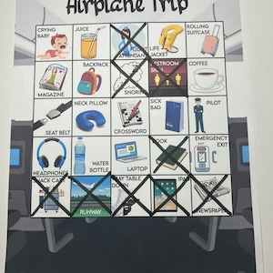 Travel Bingo Game – Airplane Activity for Kids – Printable Holiday ...