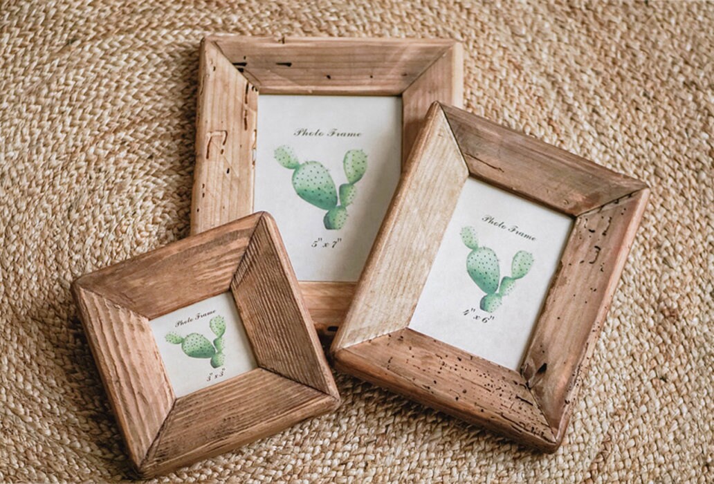 Rustic Literary Log Photo Frame 3 Inch / 6 Inch / 7 Inch - Etsy