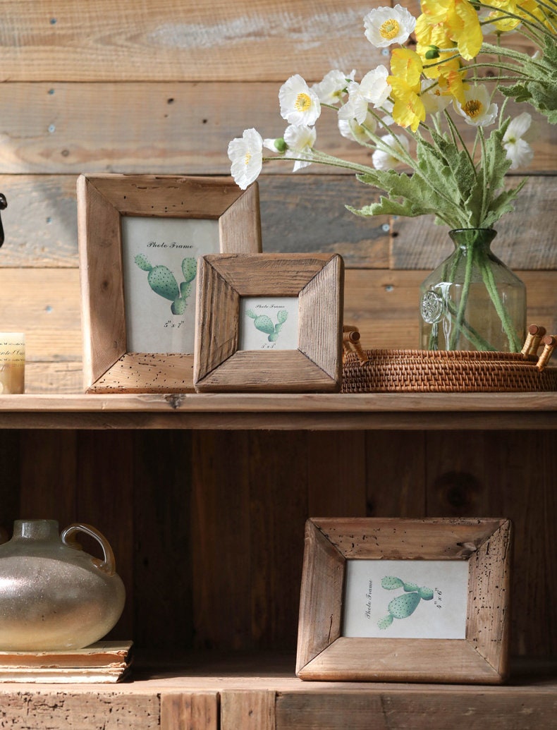 Rustic Literary Log Photo Frame 3 Inch / 6 Inch / 7 Inch - Etsy