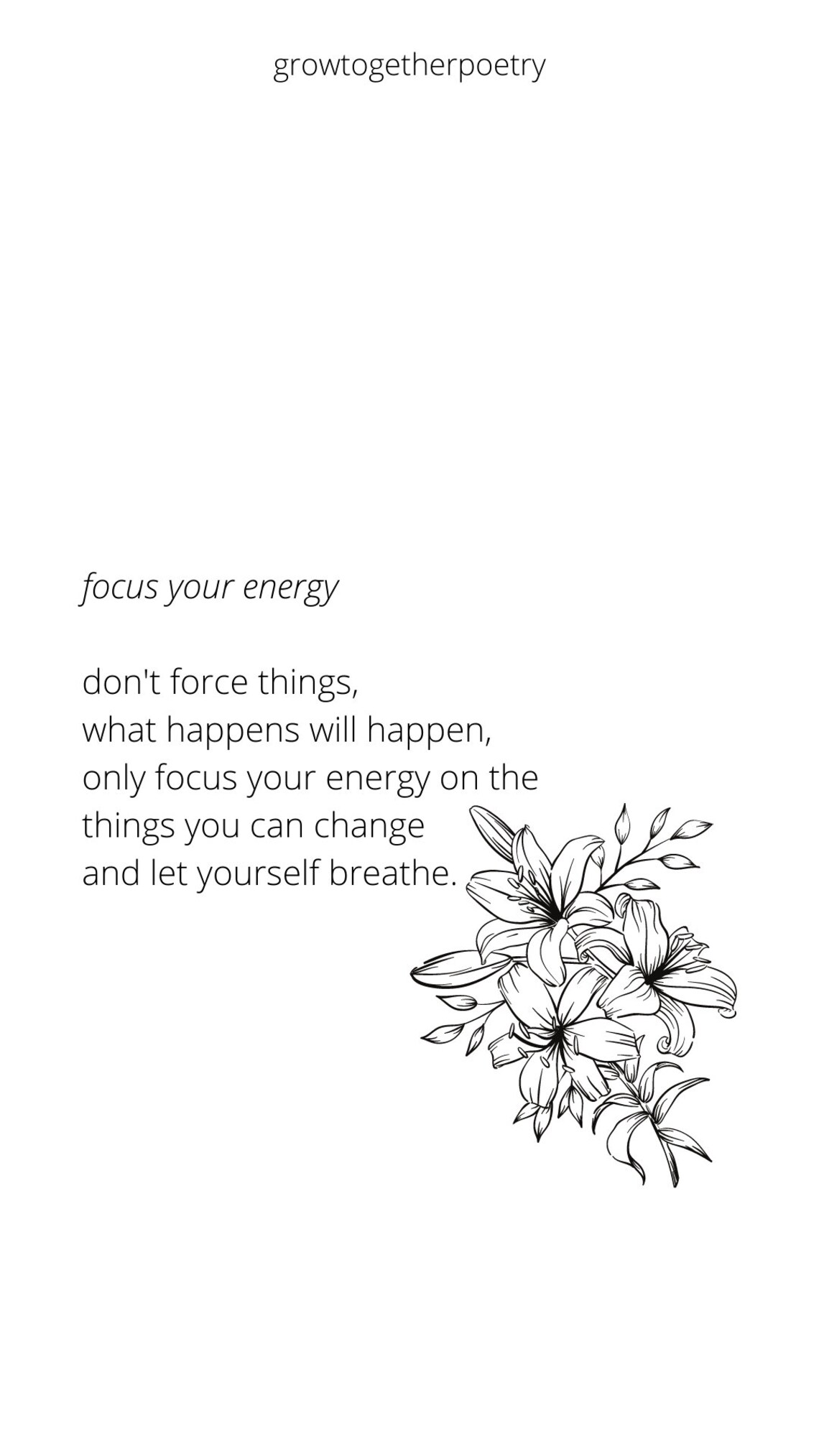 Original poetry focus your energy | Etsy