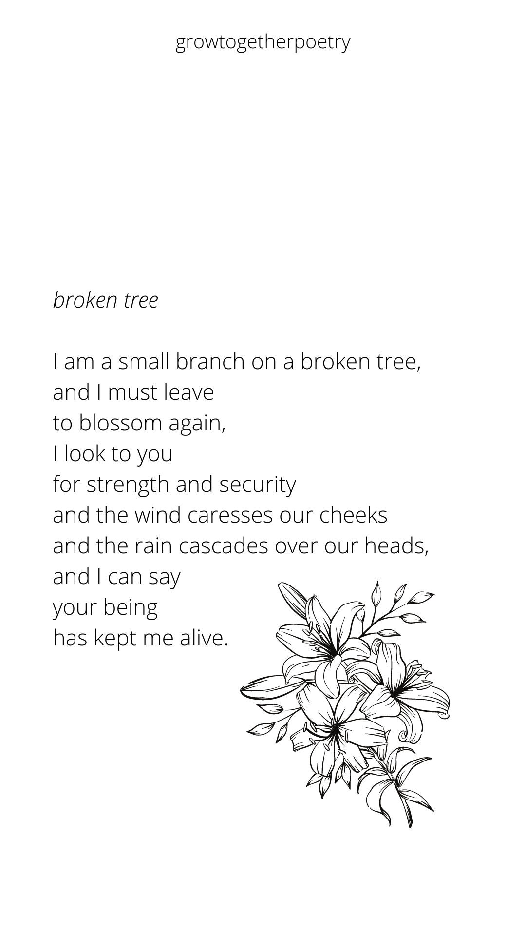 Original poetry broken tree | Etsy