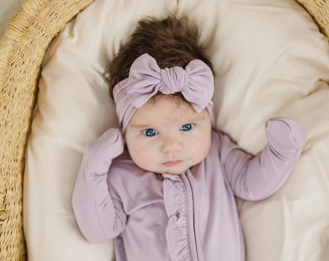 Dusty Purple Head Wrap Headband, Lavender Headband, Purple Baby Head ...