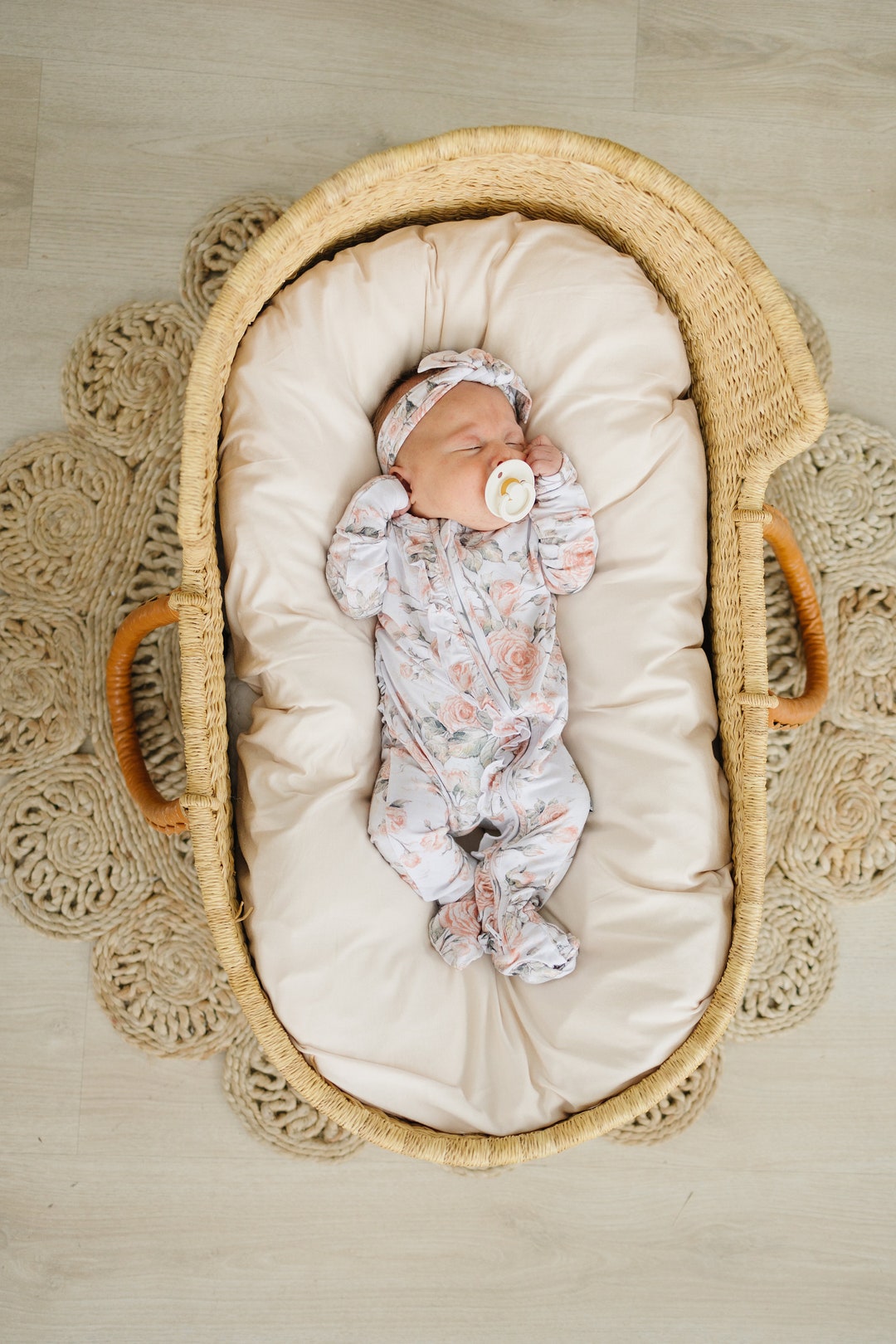 Rose Floral Pink Ruffle Romper Outfit, Ruffle Zipper Outfit, Pink Rose ...