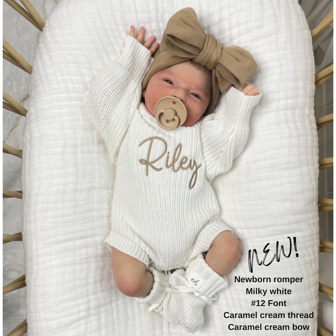 Oversized Knit Topknot Bow, Newborn Knitwear, Birth Announcement Outfit ...