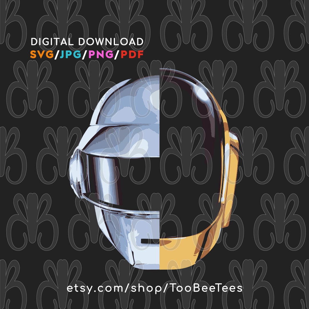 Daft Punk Split Helmet Music Dance EDM SVG Cut Files Jpg - Etsy