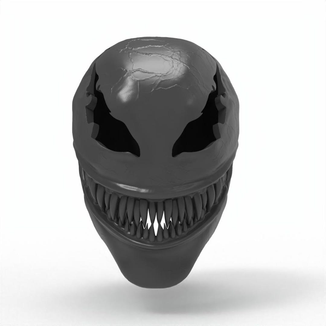 3D Printable Articulated Villain Mask | Creepy Alien Cosplay (STL File ...