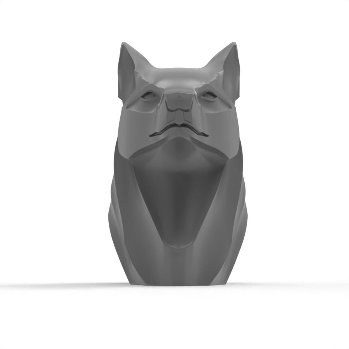 Geometric Wolf Head STL File | Low Poly Fox Bust | Modern 3D Print ...