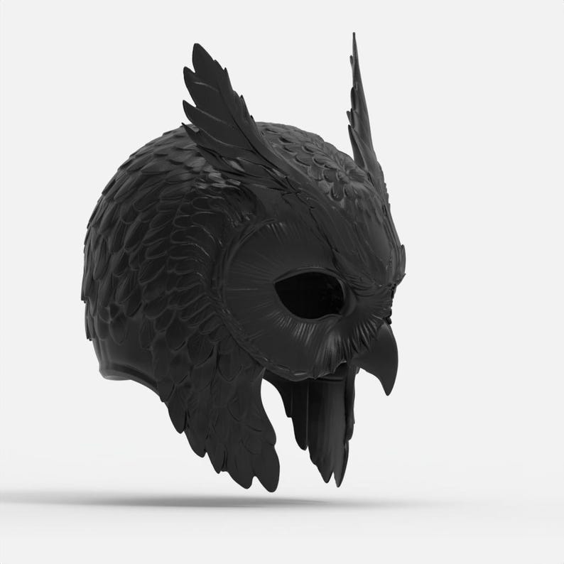 3D Printable Owl Helmet STL File | Owl Bird Mask Cosplay Armor ...