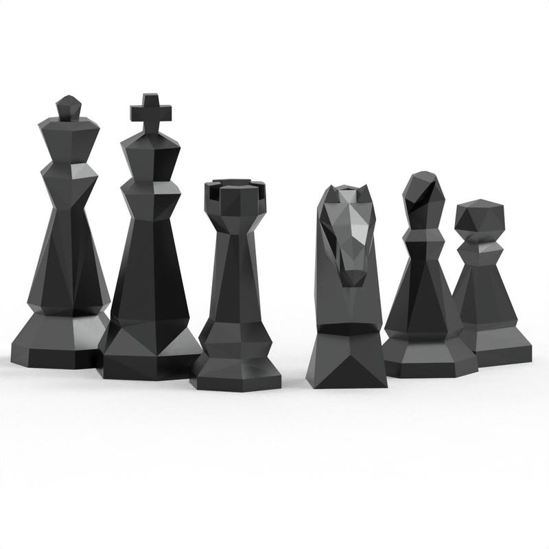 Chess Set Modern Stl - Etsy