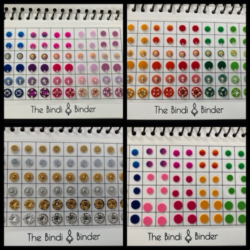 Asian/indian Multicoloured Bindi Book With Gemstones and Plain - Etsy UK