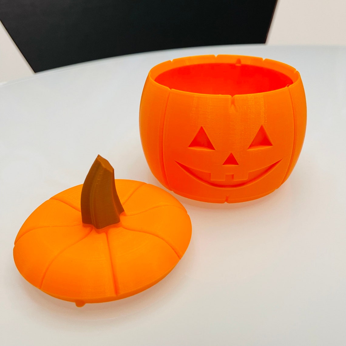 3D Printed Pumpkin Container | Etsy