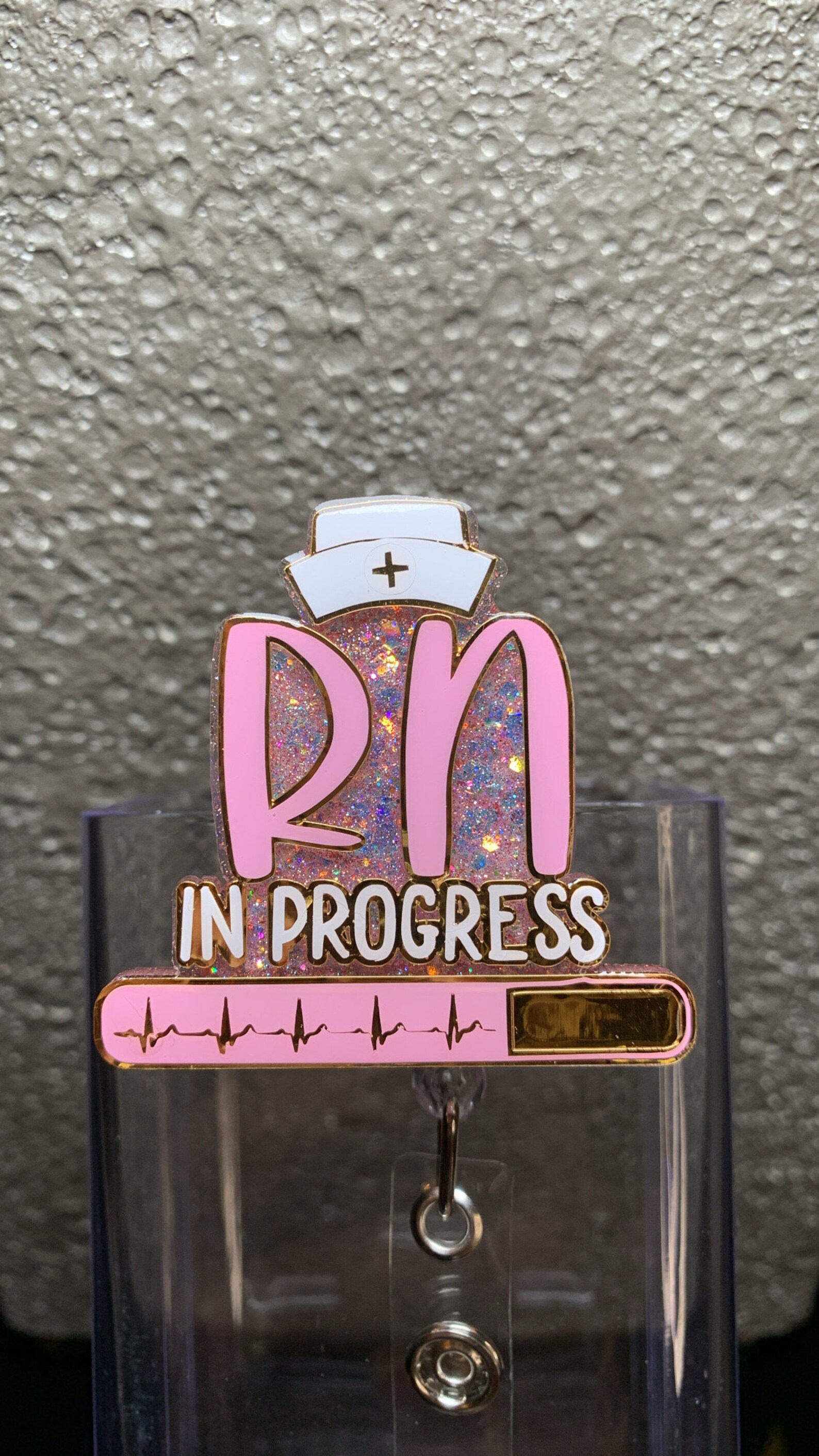 RN in Progress Nursing Student Badge Reel Badge Reel Topper ...