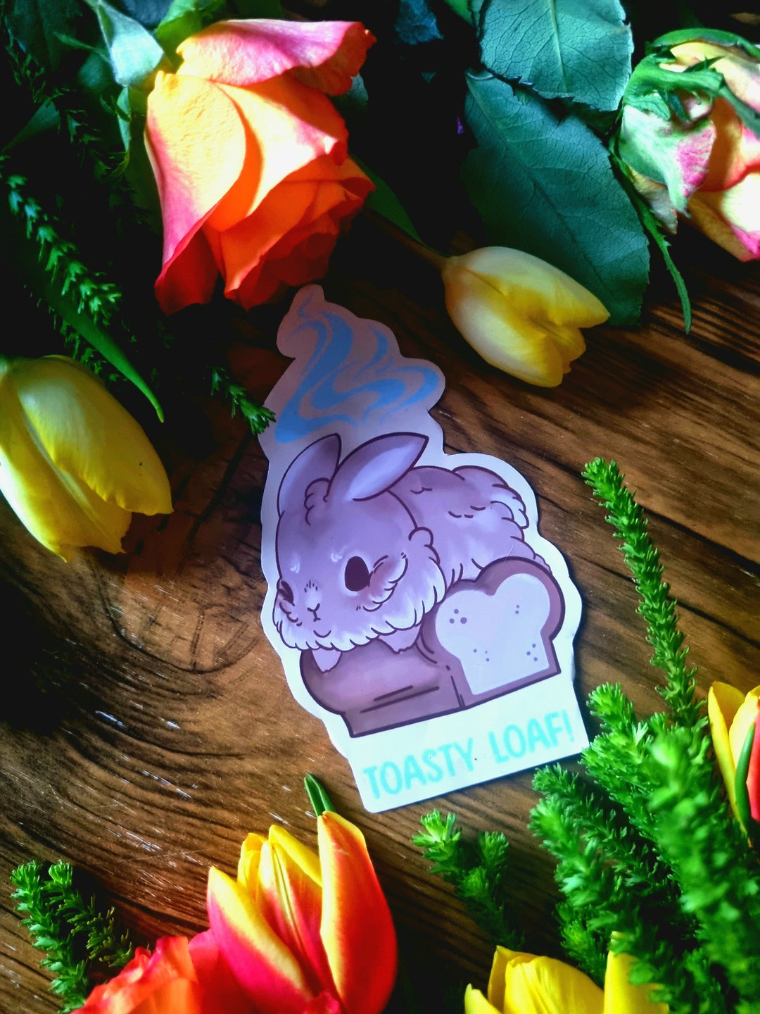 Kawaii Cute Adorable Anime Art Illustration Rabbit Bun Waterproof Vinyl ...