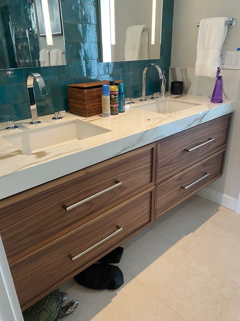 Floating Vanity, Shaker Style Vanity, Modern Vanity, Wood Veneer Vanity ...