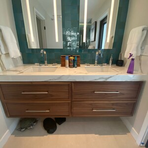 Floating Vanity, Shaker Style Vanity, Modern Vanity, Wood Veneer Vanity ...