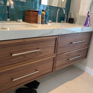 Floating Vanity, Shaker Style Vanity, Modern Vanity, Wood Veneer Vanity ...