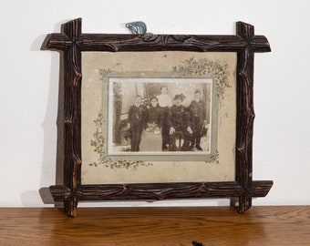 Antique Tramp Art Frame - Etsy
