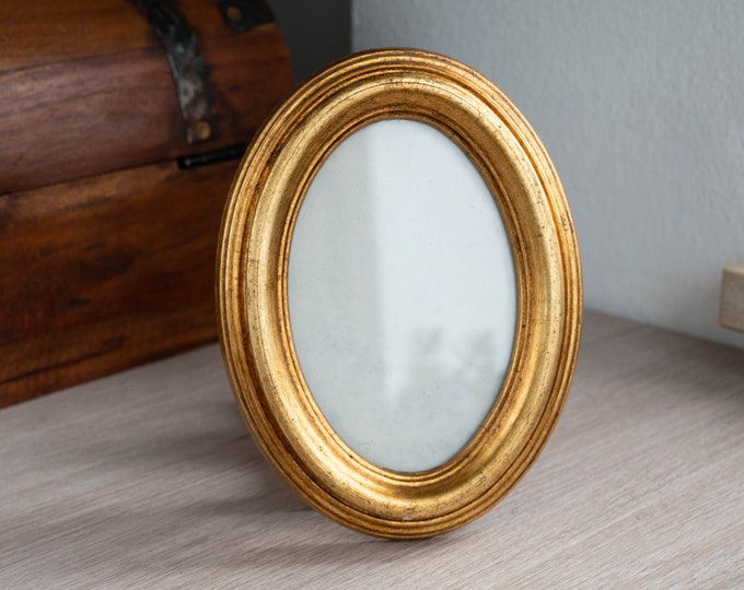 Gilded Oval Frame Vintage Wood Picture Frame Gold Wall Decor - Etsy