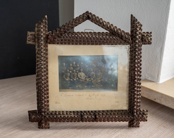 Tramp Art Frame Antique Carved Wood Picture Frame Victorian - Etsy
