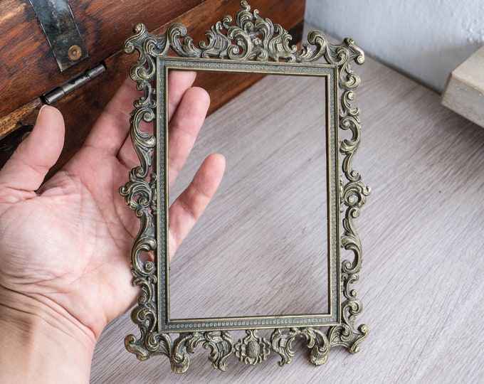 Baroque Wall Frame - Vintage Ornate Picture Frame - Brass Photo Frame ...