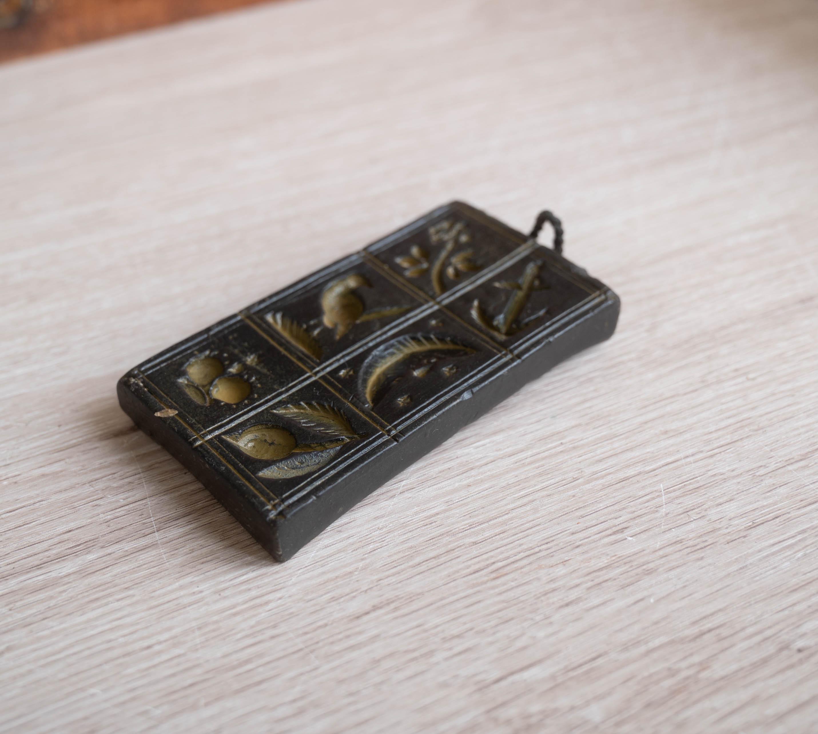 German Vintage Folk Art Molds - Tiny Rustic Wax Plaque - Bavarian Wall ...