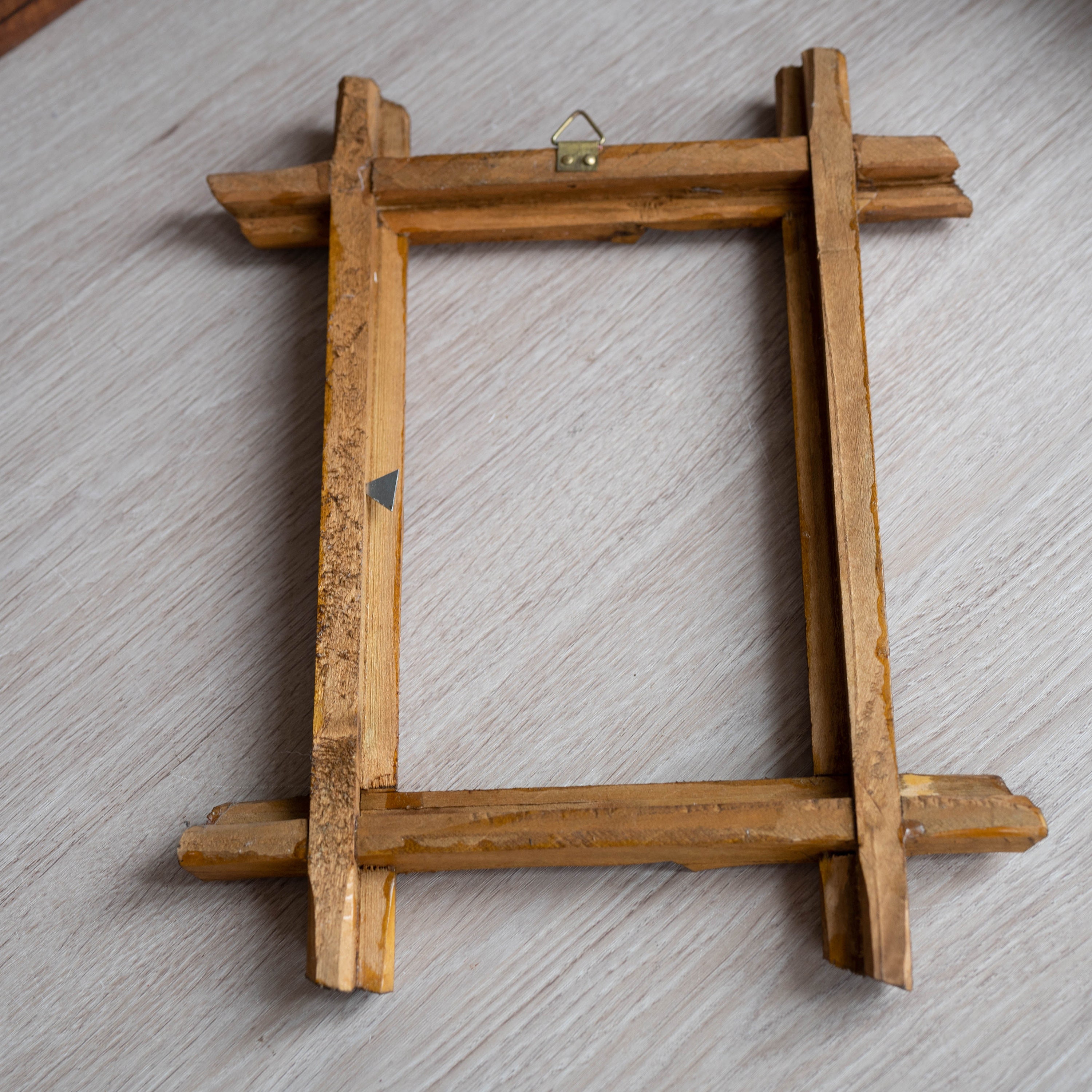 4x6 Black Forest Frame Carved Wood Frame Folk Art Criss Cross - Etsy