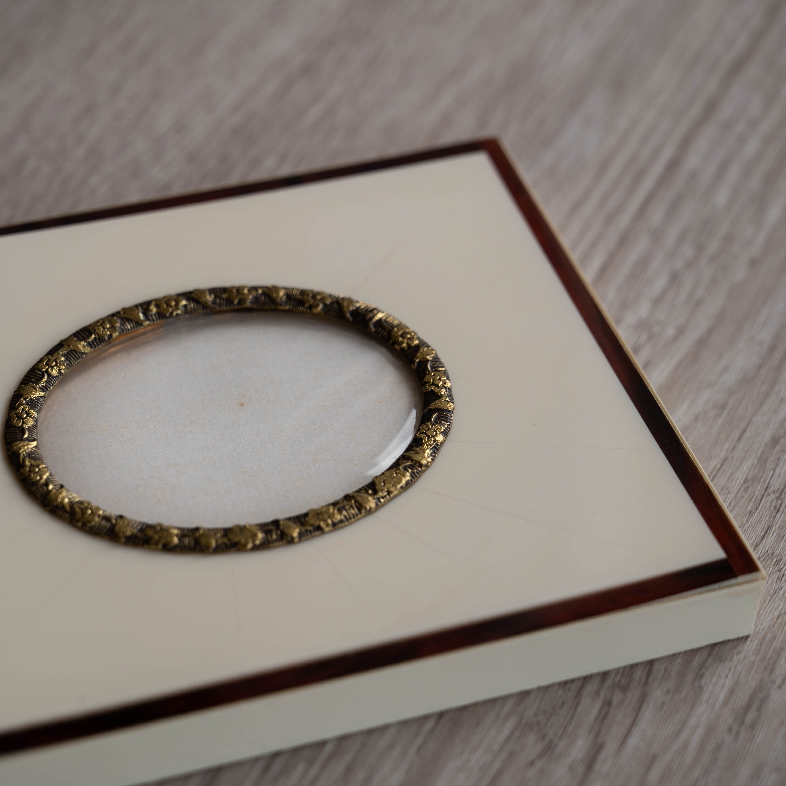 Convex Glass Frame Small Bakelit Photo Frame Ivory Accent Wall - Etsy