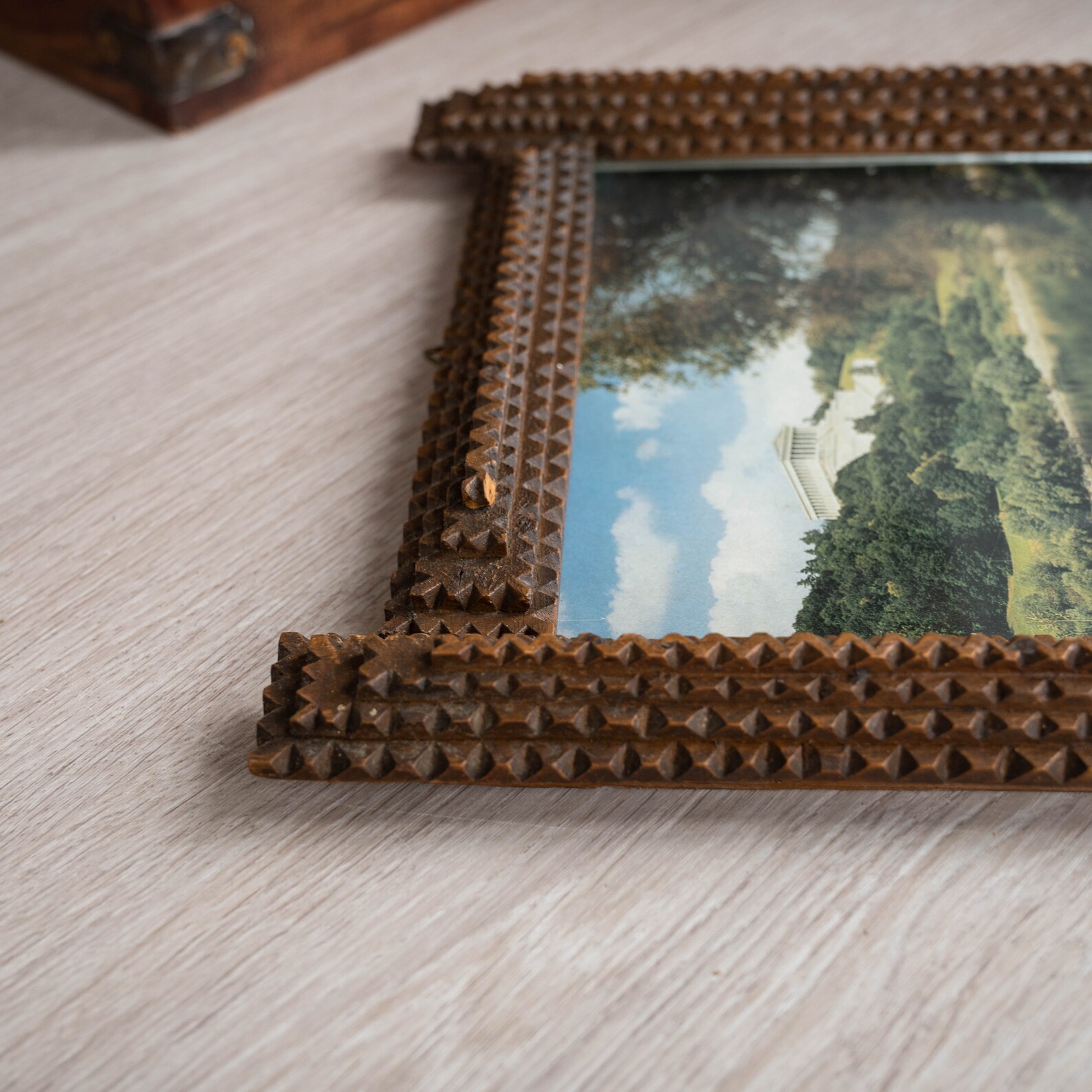 Layered Wood Frame Antique Carved Wooden Frame Tramp Art Wall - Etsy