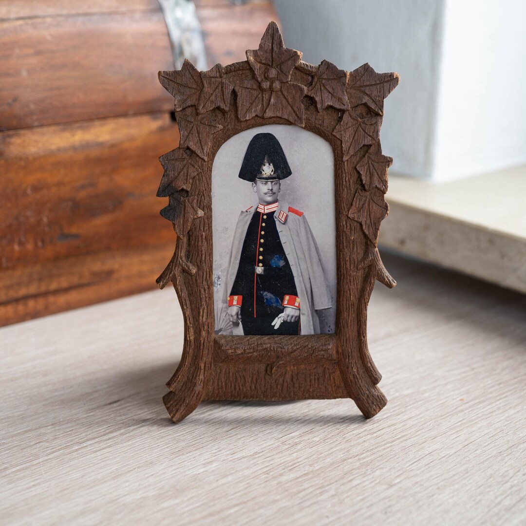 Black Forest Frame Antique Carved Wood Frame Small Wall Photo Frame ...