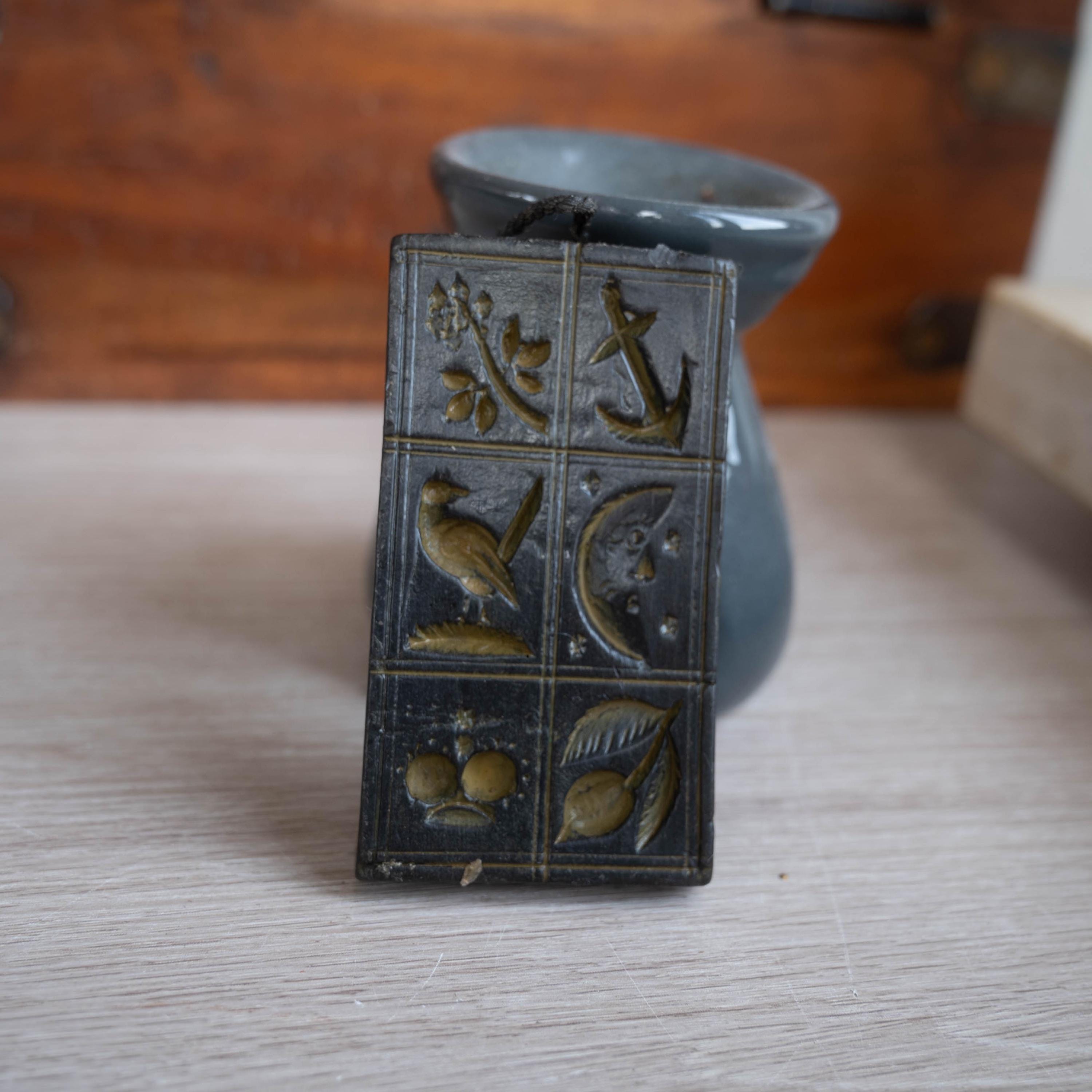 German Vintage Folk Art Molds - Tiny Rustic Wax Plaque - Bavarian Wall ...
