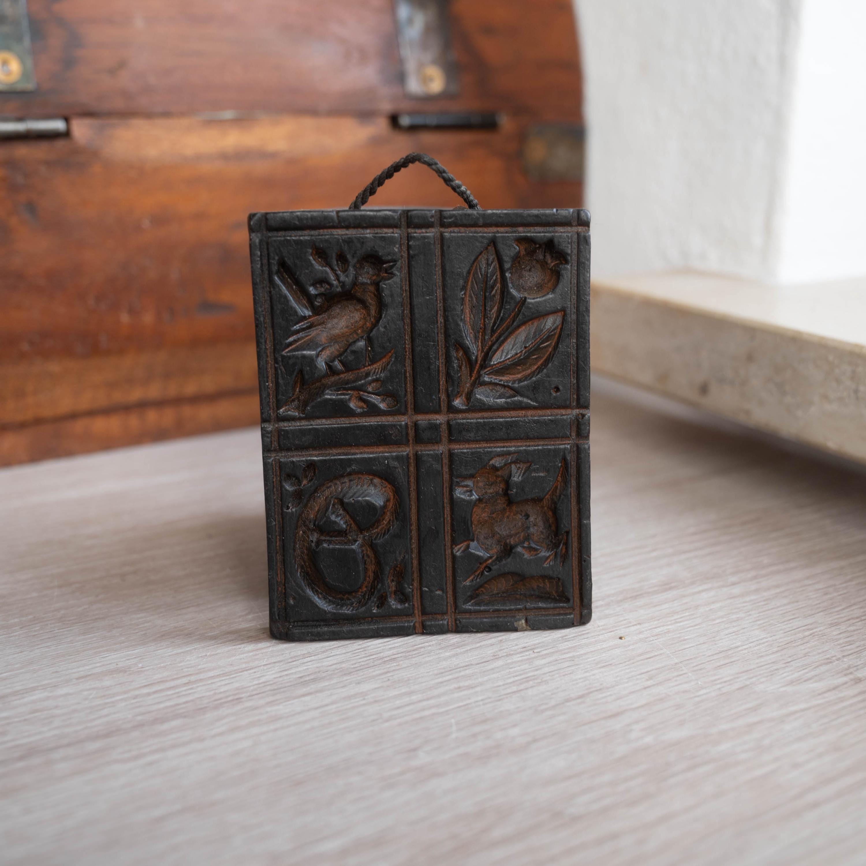 German Vintage Folk Art Molds - Tiny Rustic Wax Plaque - Bavarian Wall ...