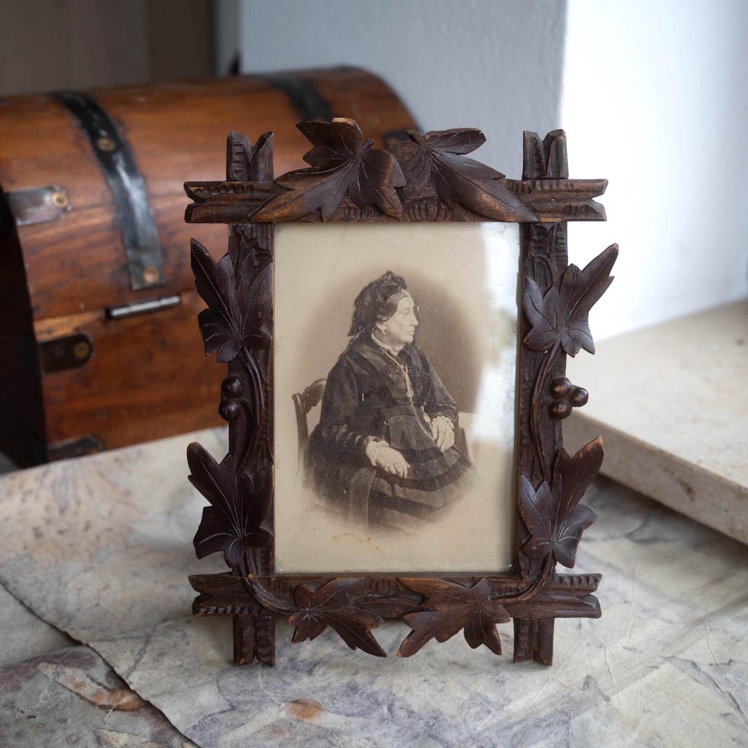 Adirondack Frame Tramp Art Black Forest Frame for Wall Hanging Antique ...