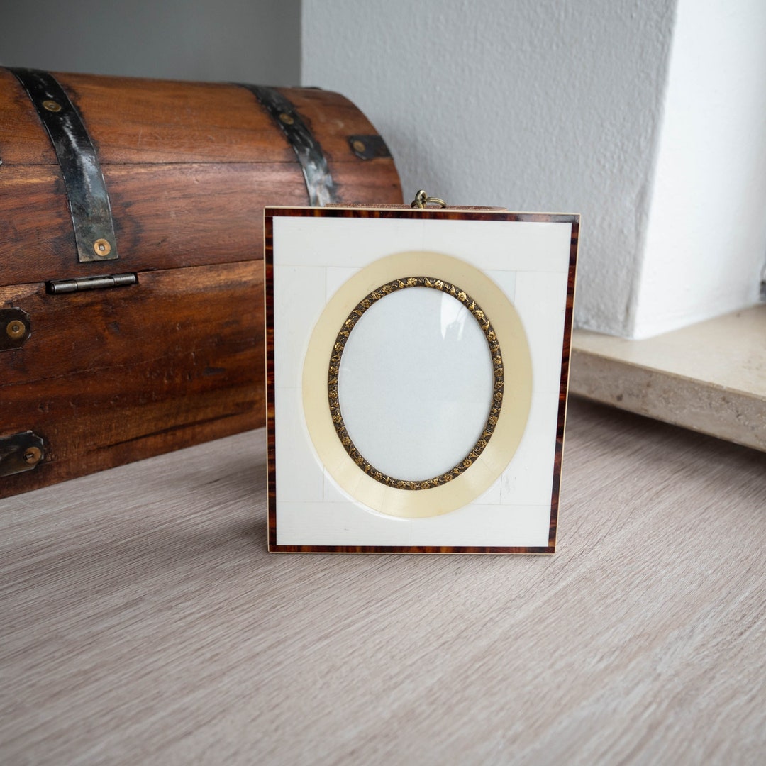 Convex Glass Frame Small Bakelit Photo Frame White Accent Wall Decor - Etsy